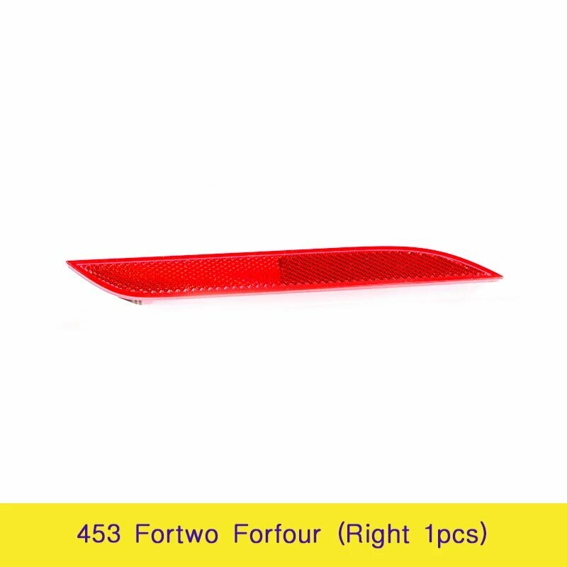 Левый и правый задний бампер, отражатель, знак безопасности, светоотражающая полоса, линза заднего фонаря для Smart 453, Fortwo Forfour, запасные части Right