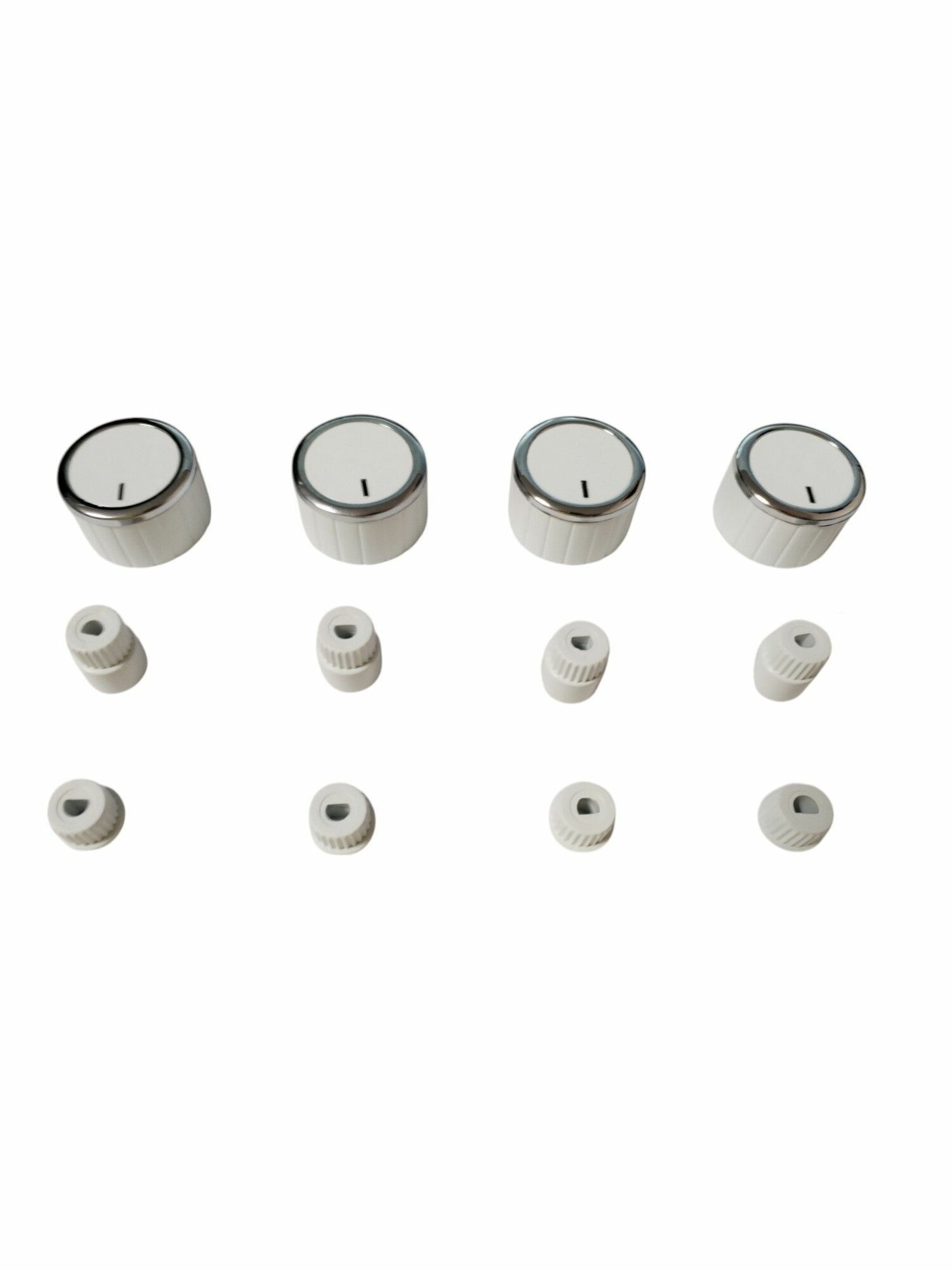 Ручки универсальные для плиты белые с ободом (комплект 4шт)