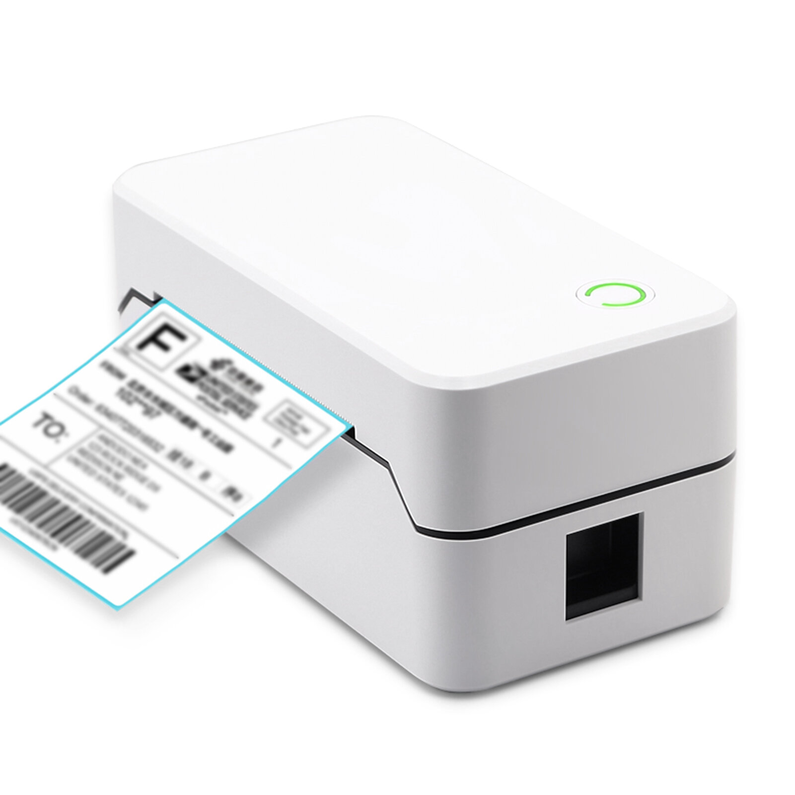80mm USB Shippting Label Printer with Auto Cutter Desktop Direct Thermal Printing Wired Connection Support 1D 2D Barcode for Shipping Tags Business Restaurant Kitchen Supermarket Home Retail Store