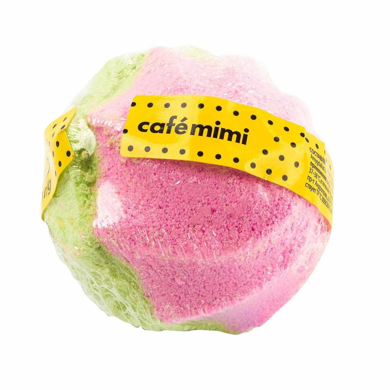 Cafemimi Гейзер для ванны Фруктовый Зефир 90г с цитрусовым ароматом и ягодным послевкусием