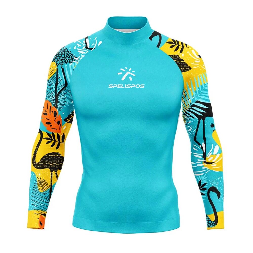 Мужская одежда для серфинга, футболки для плавания и дайвинга, плотные купальники с длинными рукавами, Рашгард, одежда с защитой от ультрафиолета, пляжный поплавок, топы M, FSPELCL248142