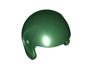 Minifigure, Headgear Helmet Sports / Flight, 93560 Dark Green U