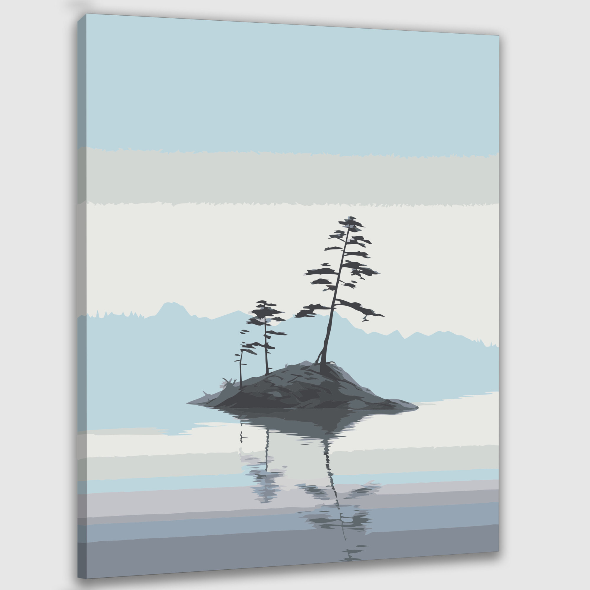 Картина по номерам 40x50 см, минимализм, фотография, природа, пейзаж, спокойствие, простота, чистые линии