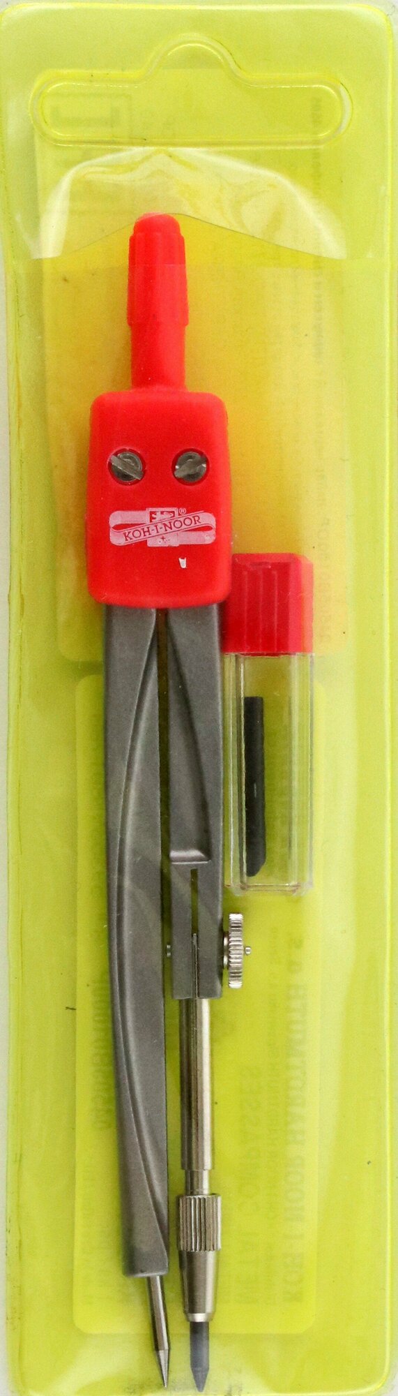 Циркуль металлический школьный с запасным грифелем 4505 , в ассортименте