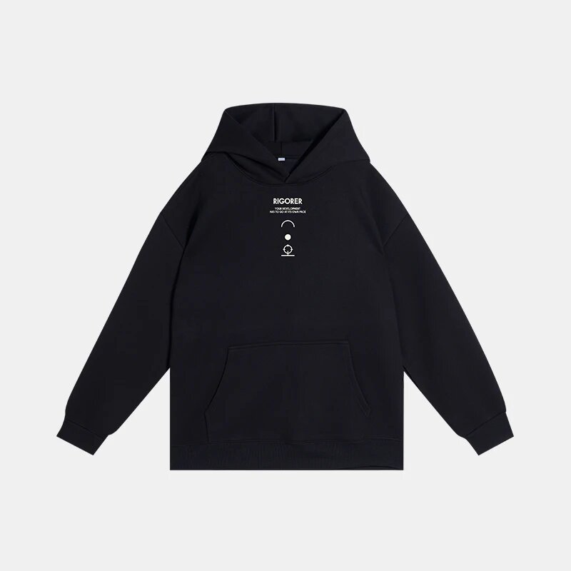 RIGORER Мужской полиэстер свитер с капюшоном Черный, L, Z125310803Z9001