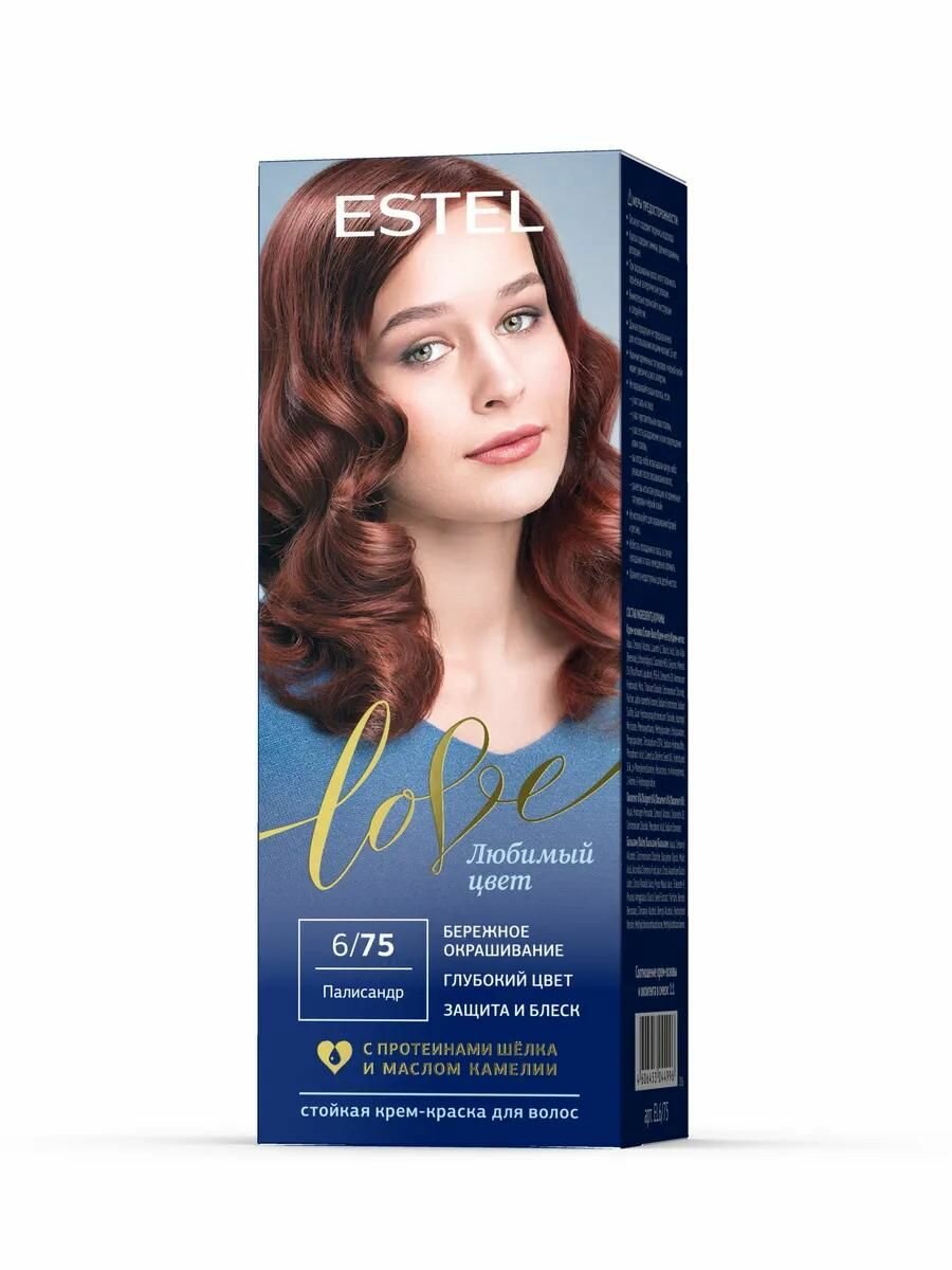 ESTEL Стойкая крем-краска для волос Love, тон 6/75 Палисандр