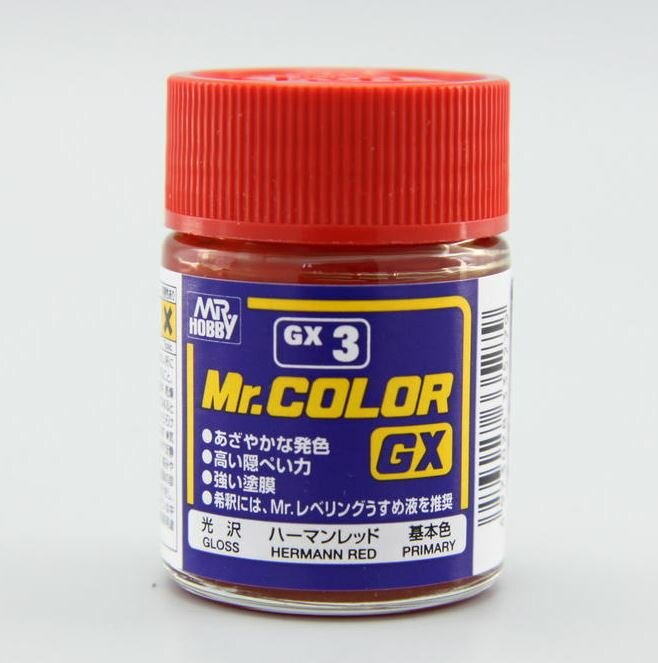 GX 3 краска художественная т. м. MR.HOBBY 18мл Hermann Red Gloss