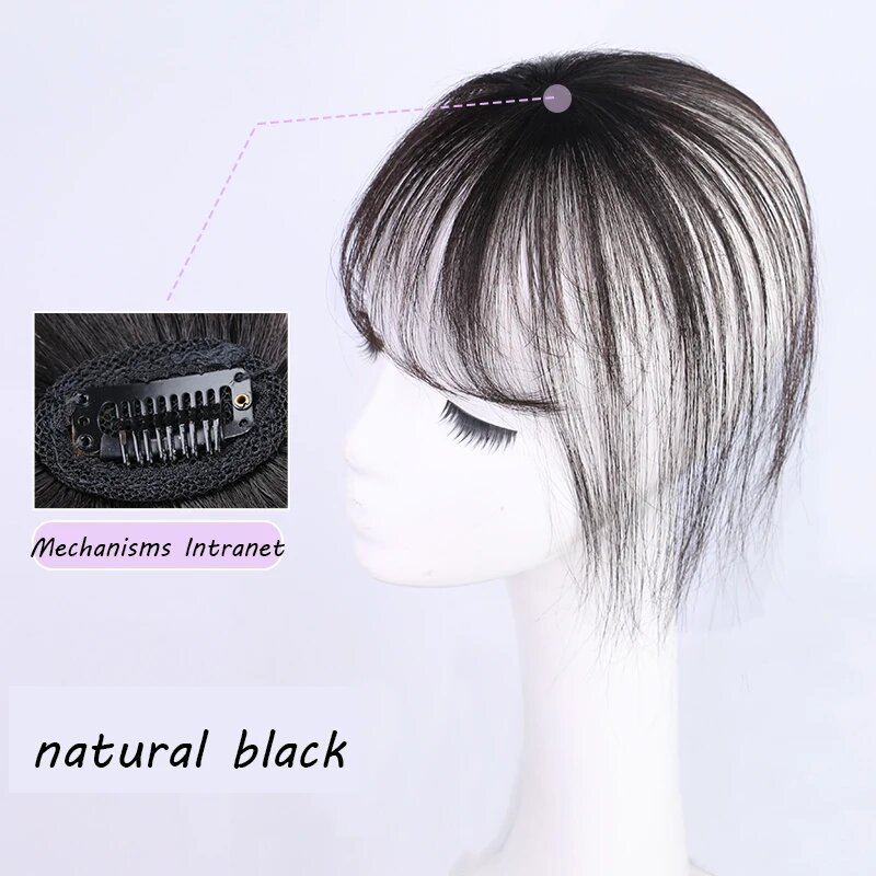 Челка клипса Natural Black, 5x5 см