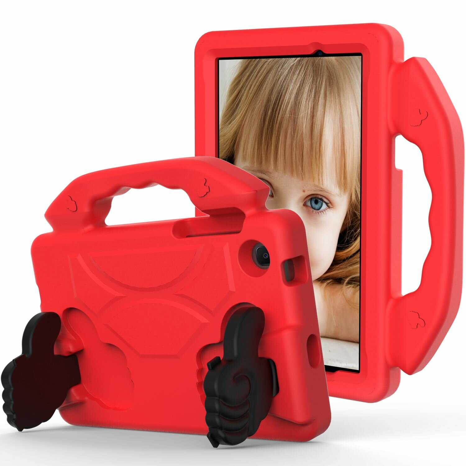 Детский чехол, совместимый с ремешком, Противоударный защитный чехол для детей с подставкой, ручкой и ремешком, легкая противоударная подставка для Samsung Galaxy TAB S9 FE 11 дюйма SM-X510/516(2023)