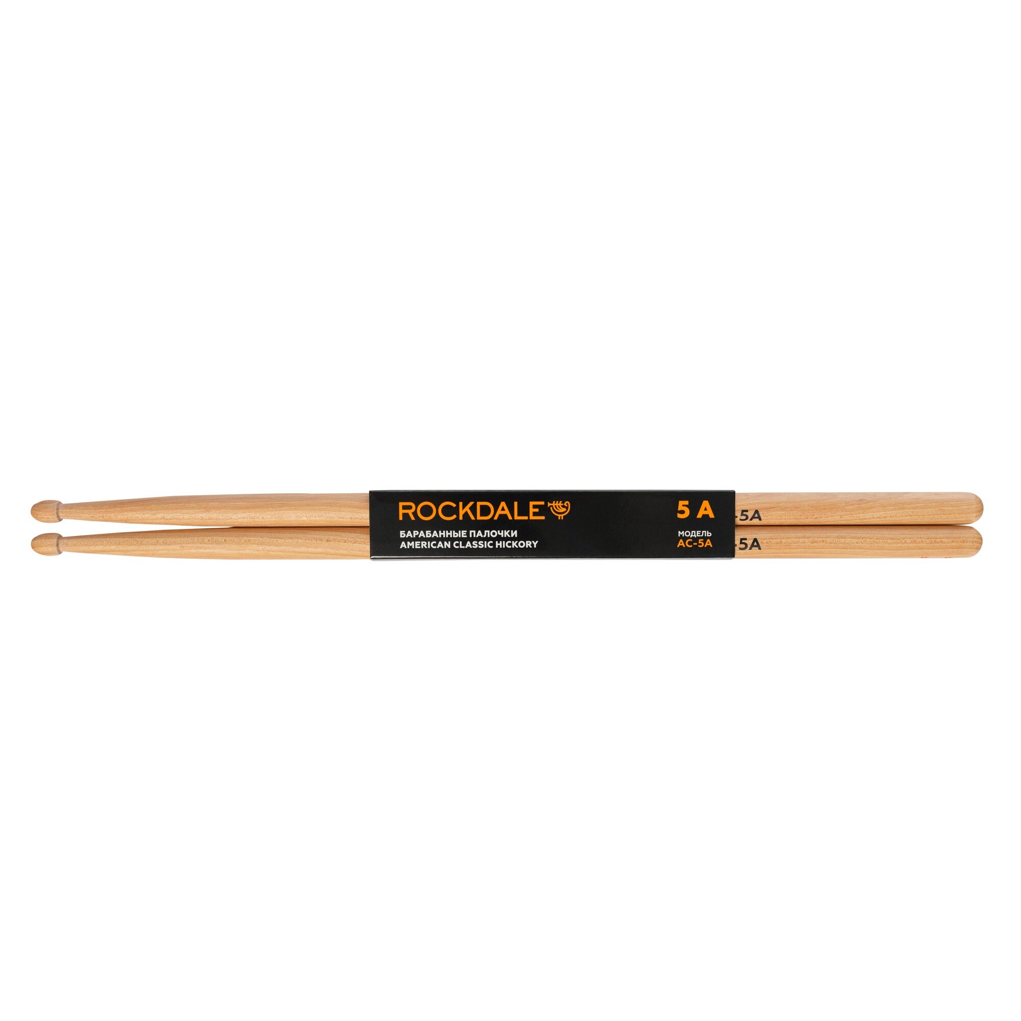 Палочки барабанные ROCKDALE AC-5A 5A American Classic Hickory, американский орех, деревянный наконечник