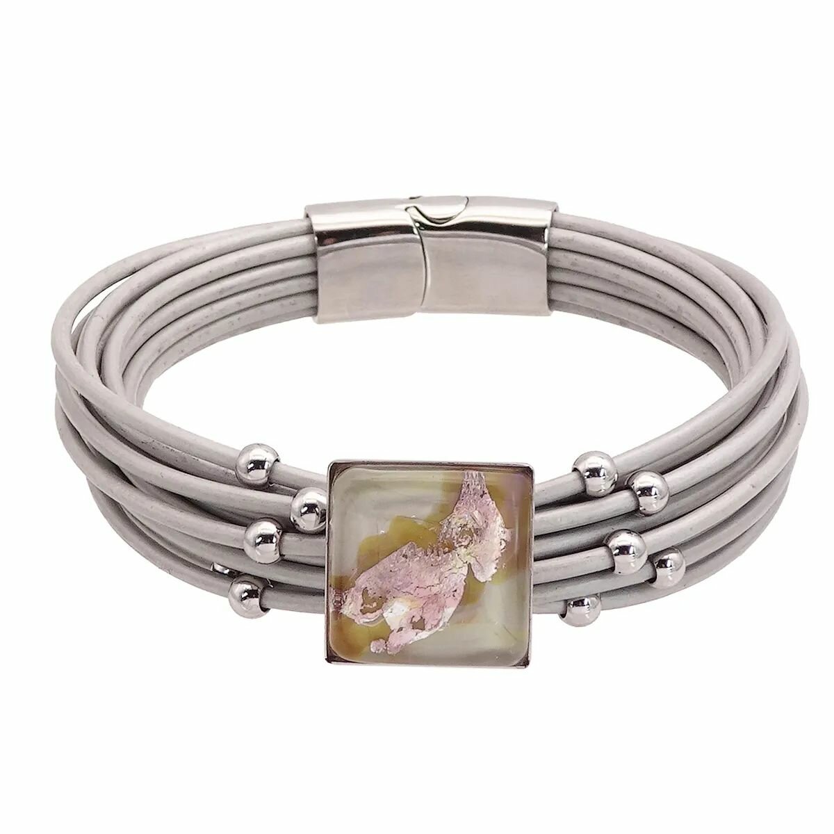 Браслет, стекло, муранское стекло