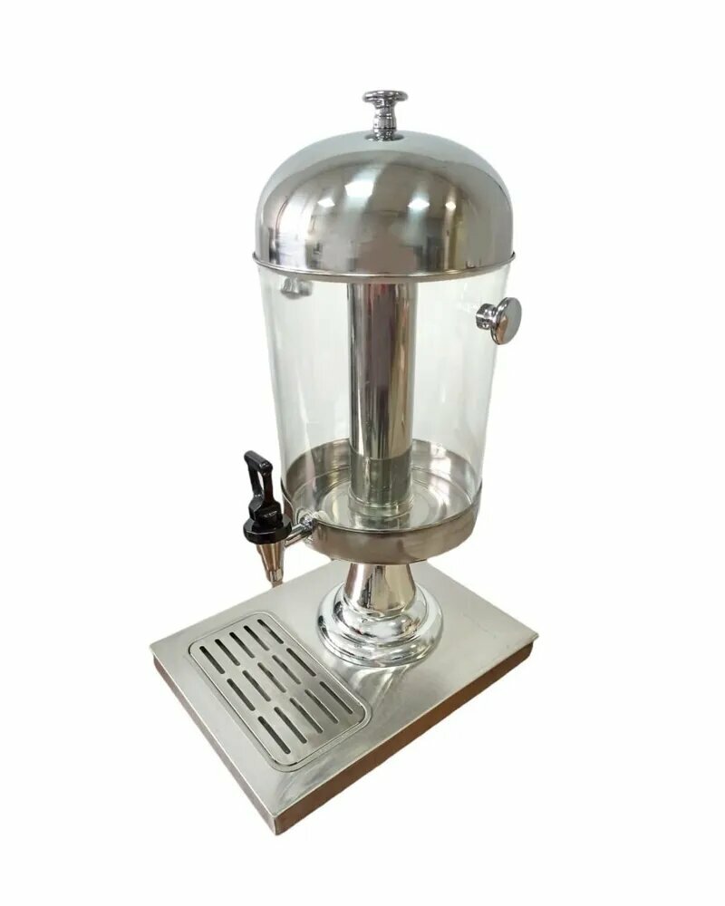 Дозатор для пива и напитков, прозрачный, 8 литров, с краном для переноски