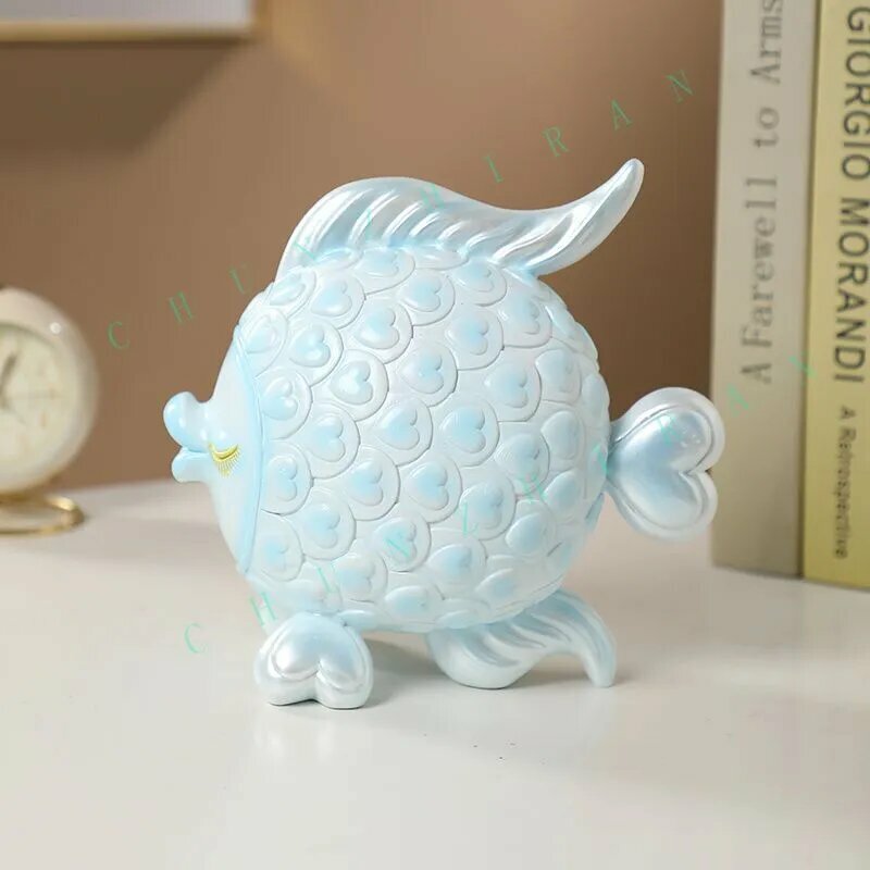 Статуэтка CHUNZHIRAN Милые украшения в виде целующихся рыбок(19.5см * 11.5см * 18.5см), декор для дома интерьера