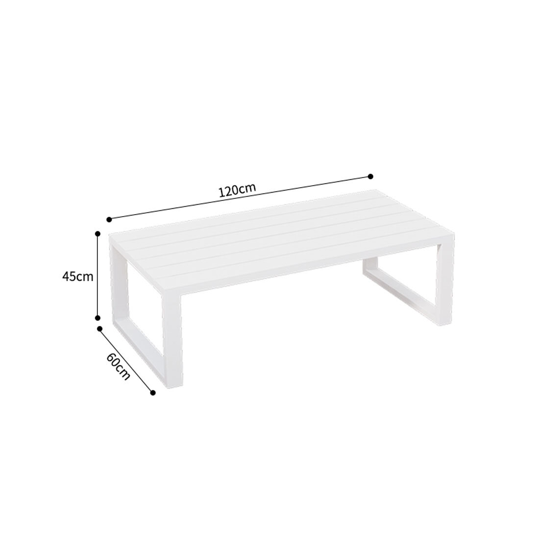 Металлическая садовая мебель Tarquin (белый журнальный столик)