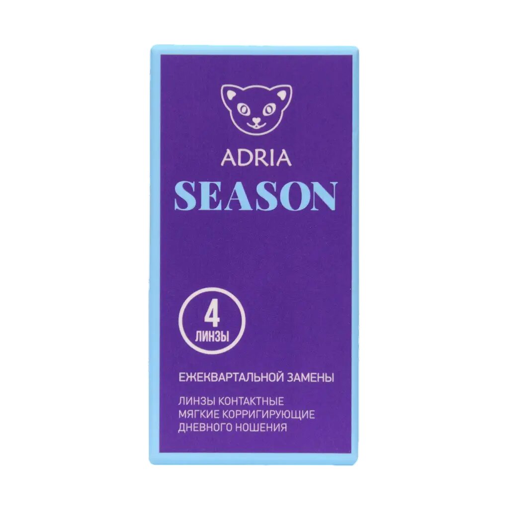 Контактные линзы Adria Season квартальные -1.50 / 8.6 4 шт