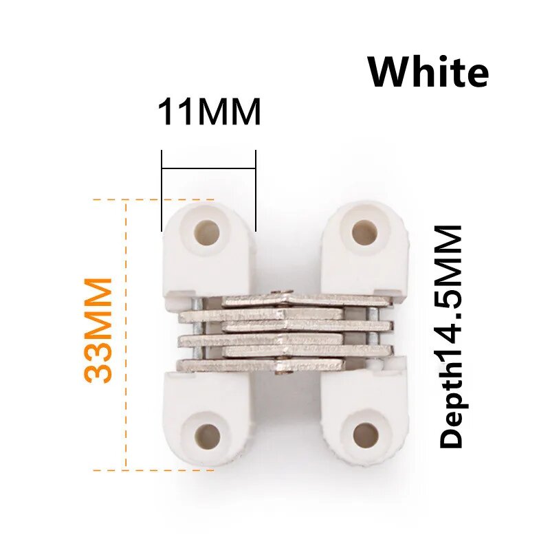 Пластиковые скрытые петли White 33x11x1.45 мм