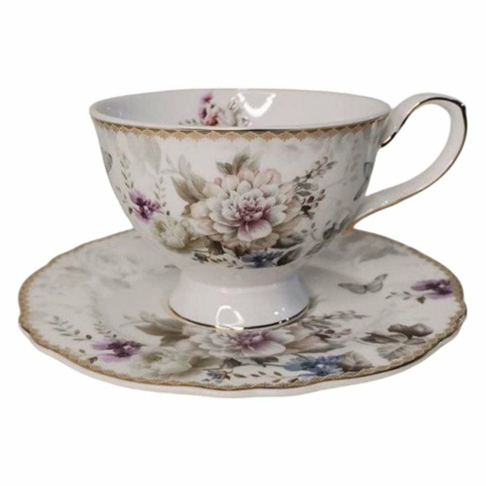 Чайная пара 200 мл Lenardi "Хризантемы" / 374473