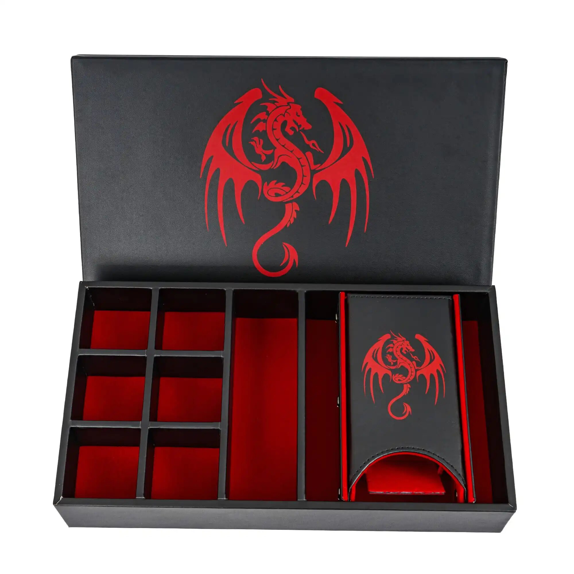 Cusdie Многофункциональная кожаная коробка для костей Dragon 3 в 1 Red Pterosaur