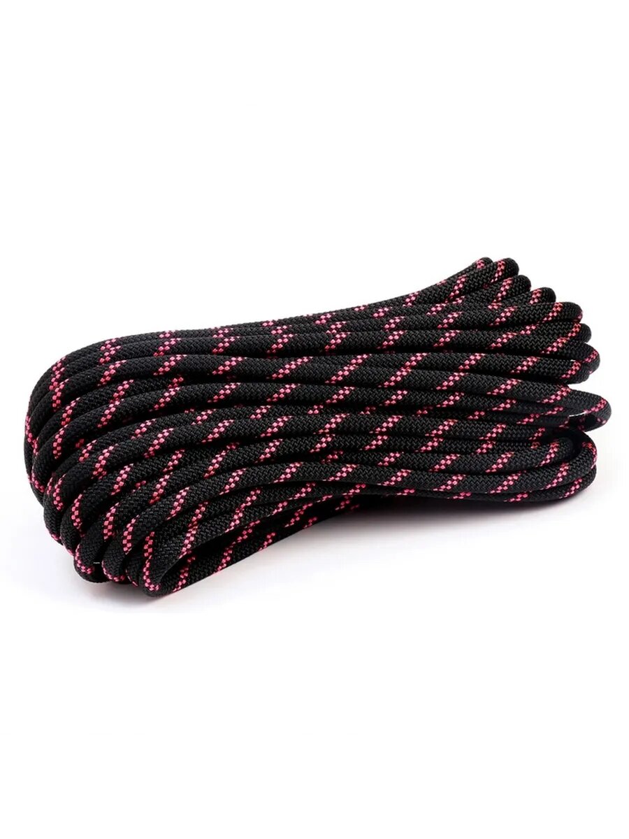 Веревка страховочно-спасательная "Высота" черная, d= 10 мм,