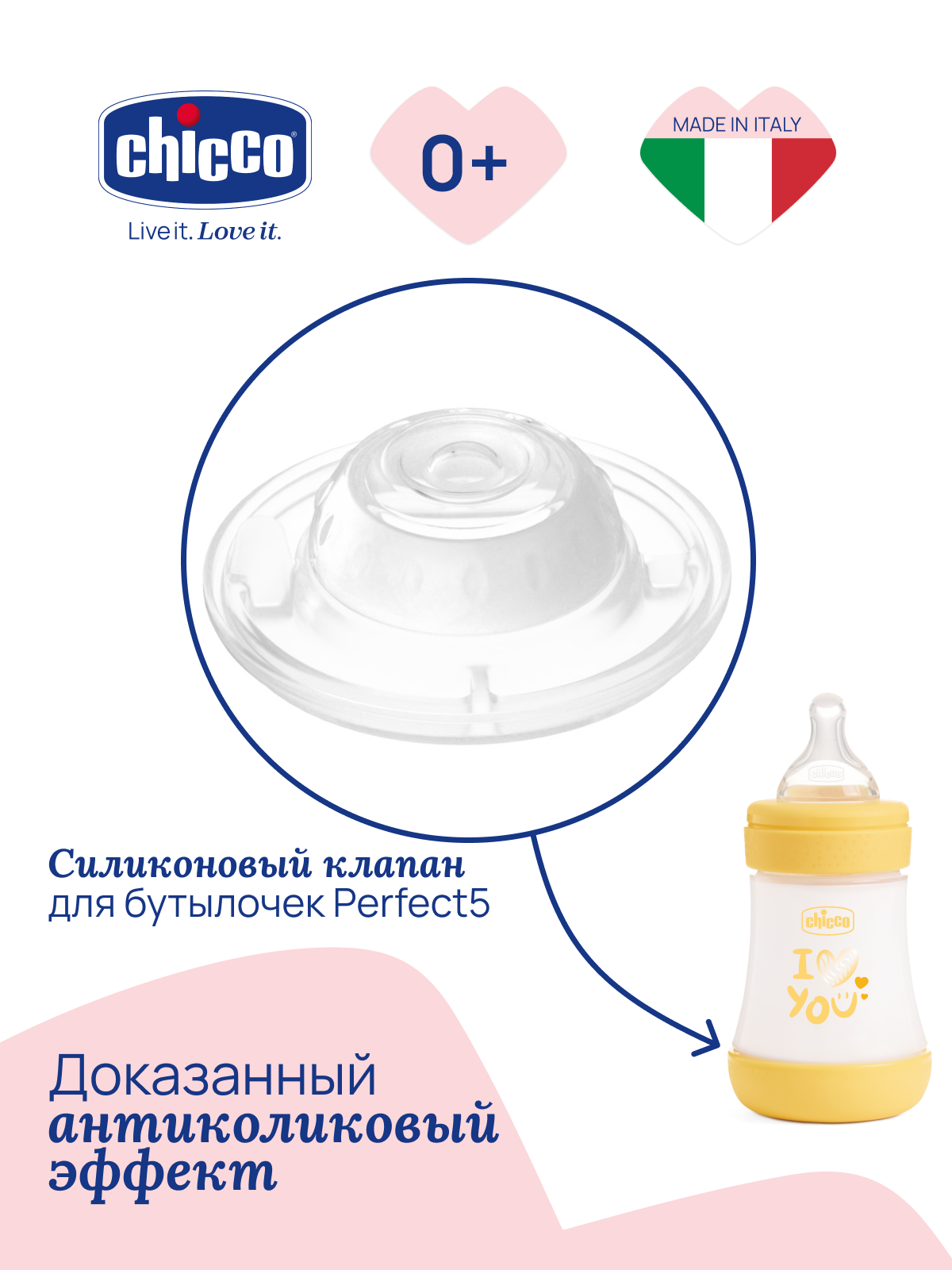 Силиконовый клапан для бутылочек Chicco Perfect5 для ребенка