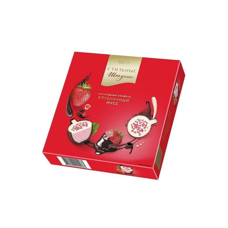 Конфеты шоколадные Стильные штучки Клубничный мусс 104 г
