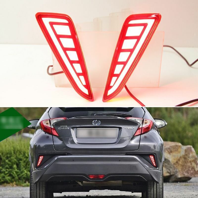 Задние габаритные огни и стоп-сигналы для Toyota C-HR (CHR) 2016–2022 — замена задней оптики, безопасность и заметность