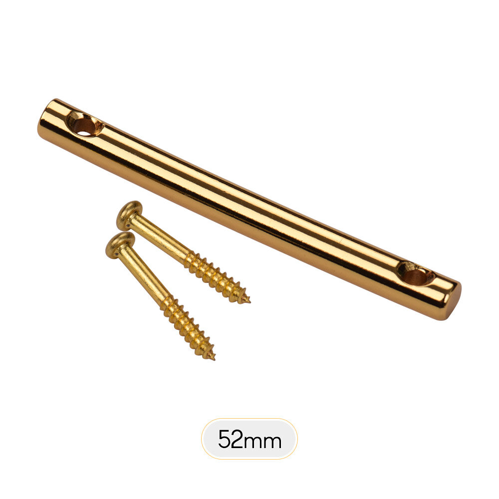 Ретейнер струн для грифа электрогитары замена 52мм Золотой из сплава металла с железом с 2 крепежными винтами