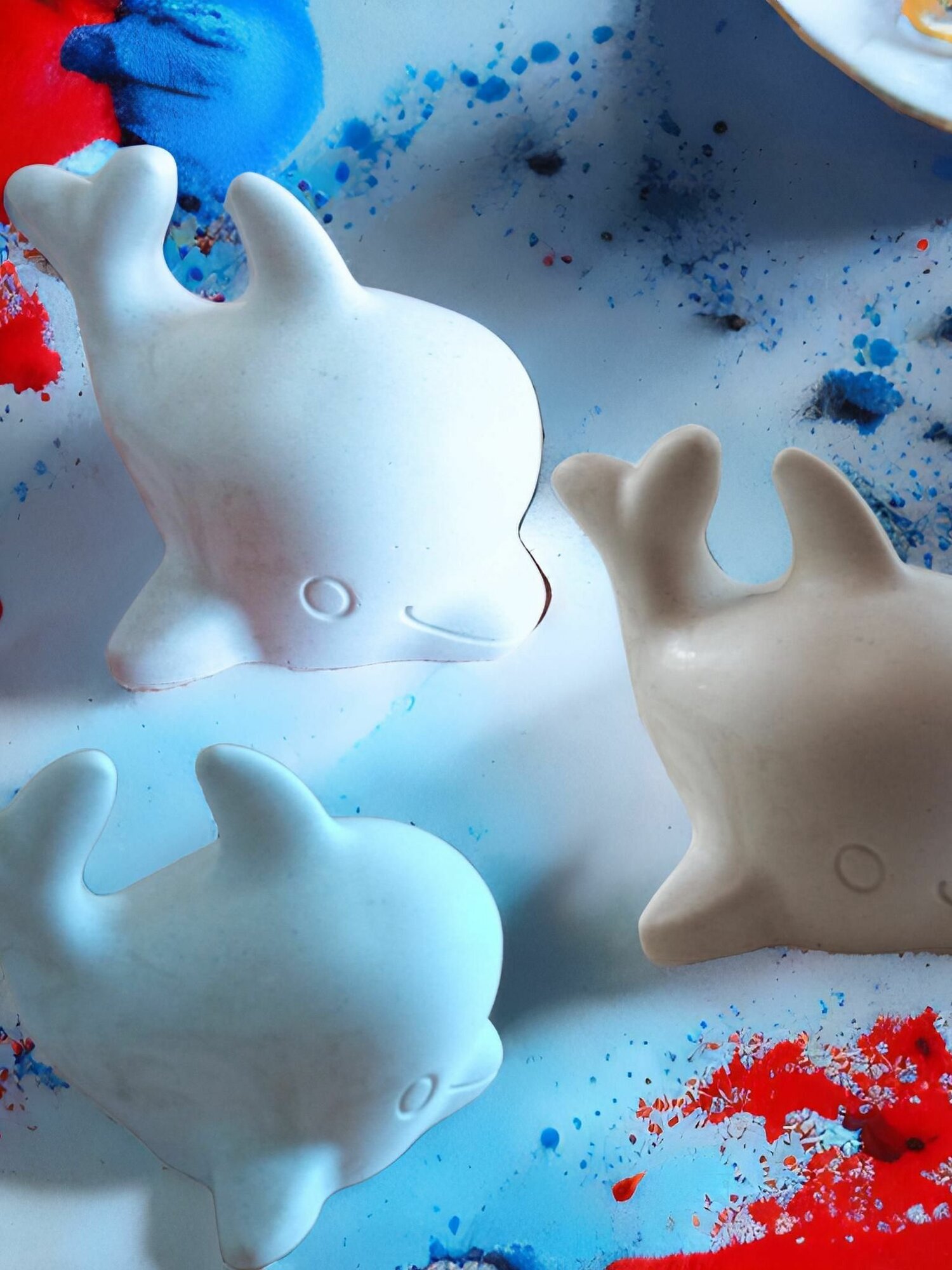 "Раскрась своего Дельфина" гипсовая фигурка дельфина (3 шт)