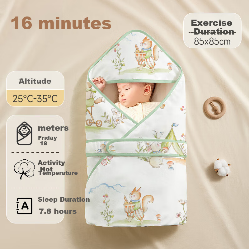 Love Bebe Baby Swaddle Blanket Summer Cotton Newborn Swaddle Cloth Baby Anti-startle Maternity Room Pack Single Senye Mengchong S738
