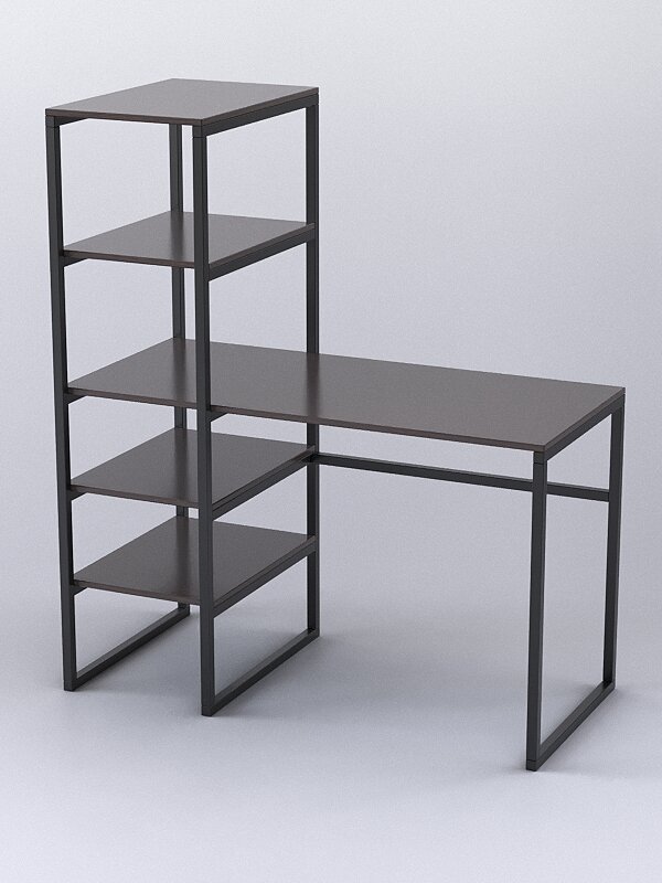 Стол "Стронг" №1 правосторонний в стиле лофт, Дуб Венге. Производитель товара - компания Westcom.