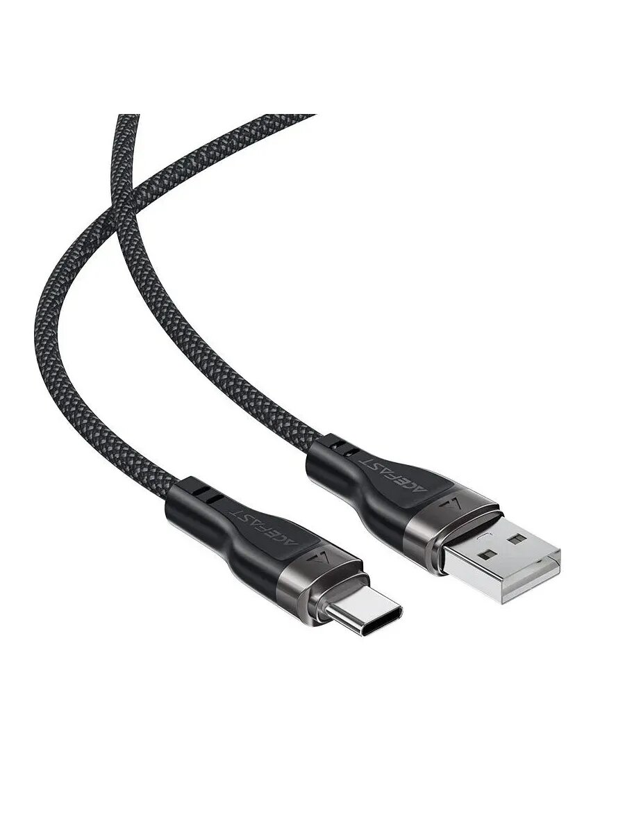 Магнитный зарядный дата кабель ACEFAST C11-04 USB-A To USB-C Magnetic Charging Data Cable. Длина: 1,2м. Цвет: черный