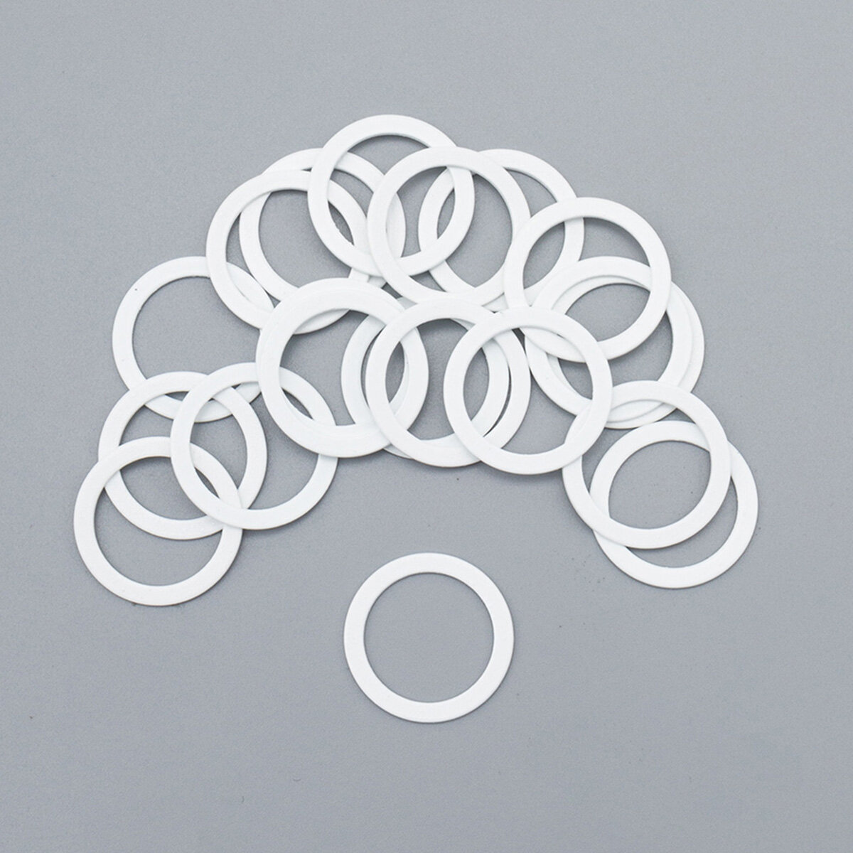 Кольца для бретелей 14 мм, 20 шт, металлические, белые, Айрис