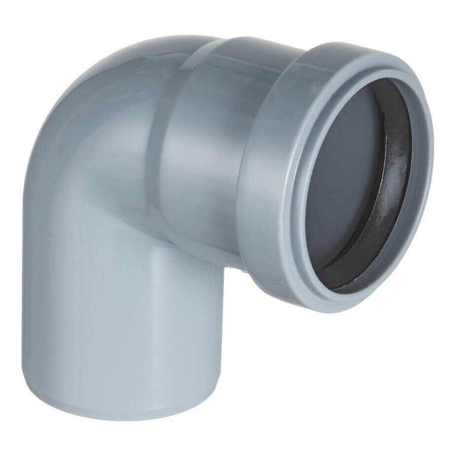 Отвод d50 мм 87 град. пластиковый для внутренней канализации