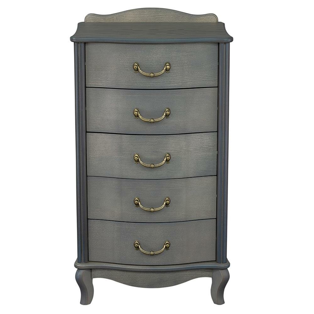 Комод Leset Джульетта узкий (5 ящ.) Серый ясень Размеры: Высота 925мм Глубина 405мм Ширина 490мм