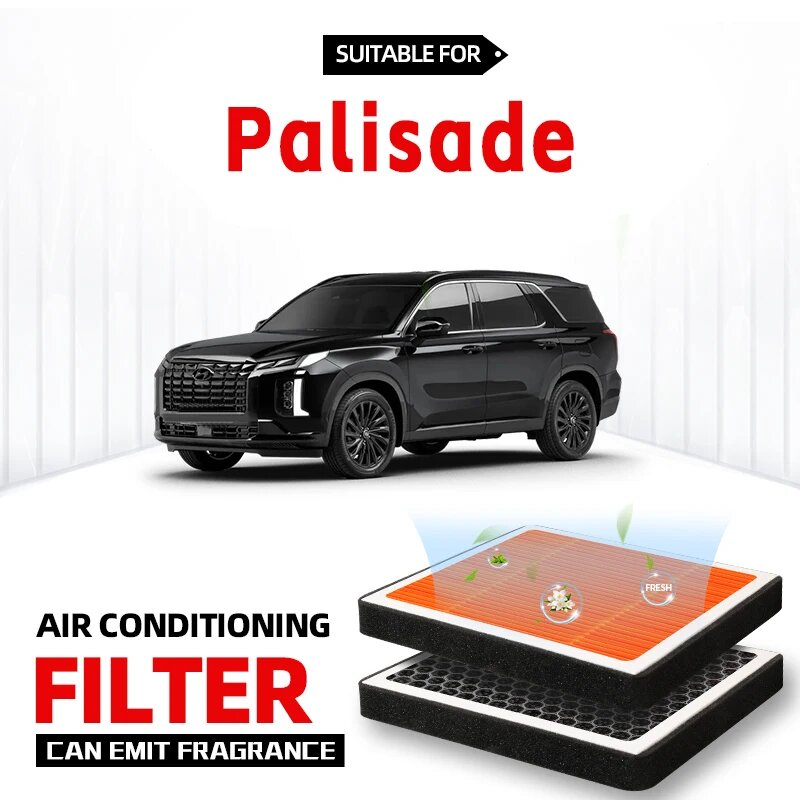 Для Hyundai Palisade Фильтр салона Воздушный фильтр Фильтр кондиционера с активированным углем с ароматом для очистки воздуха салона автомобиля