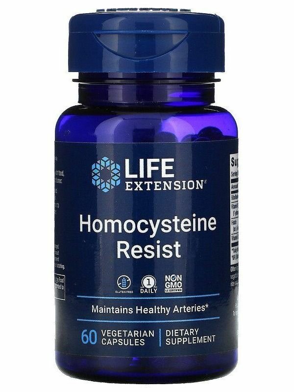 Комплекс витаминов B Life Extension Homocysteine resist, 60 растительных капсул