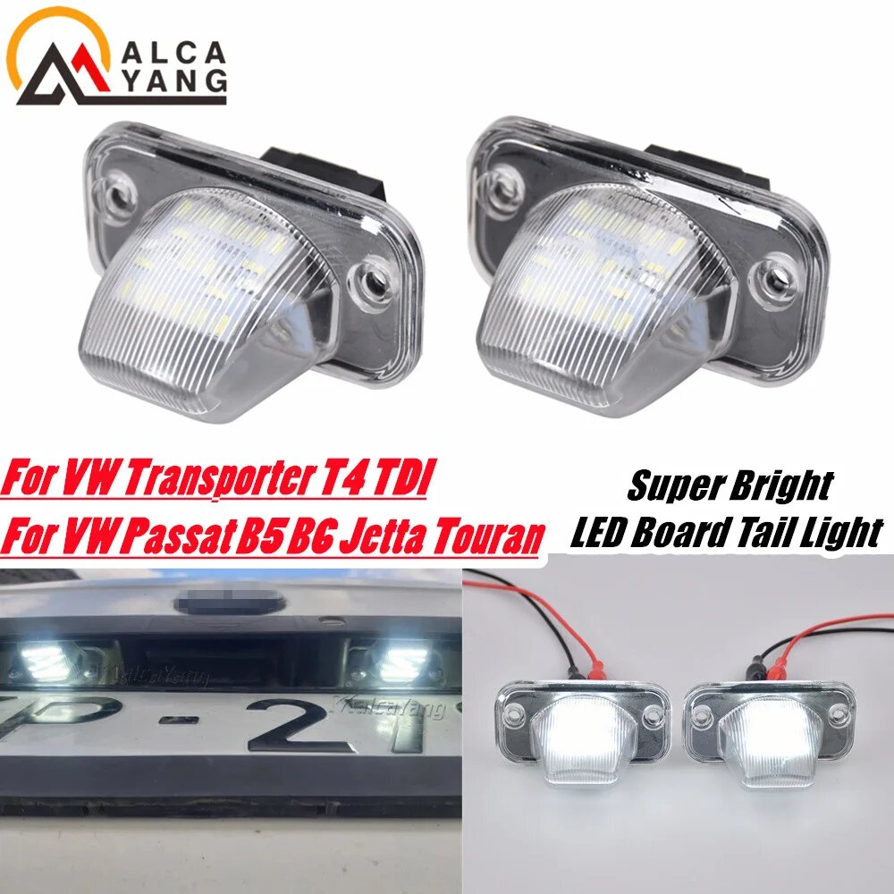 2 шт. автомобильный светодиодный светильник номерного знака белого света для Vw T4 90 ~ 03, Transporter Syncro 1993 ~ 20064, Candy 04 ~, Jetta/Syncro 05 ~