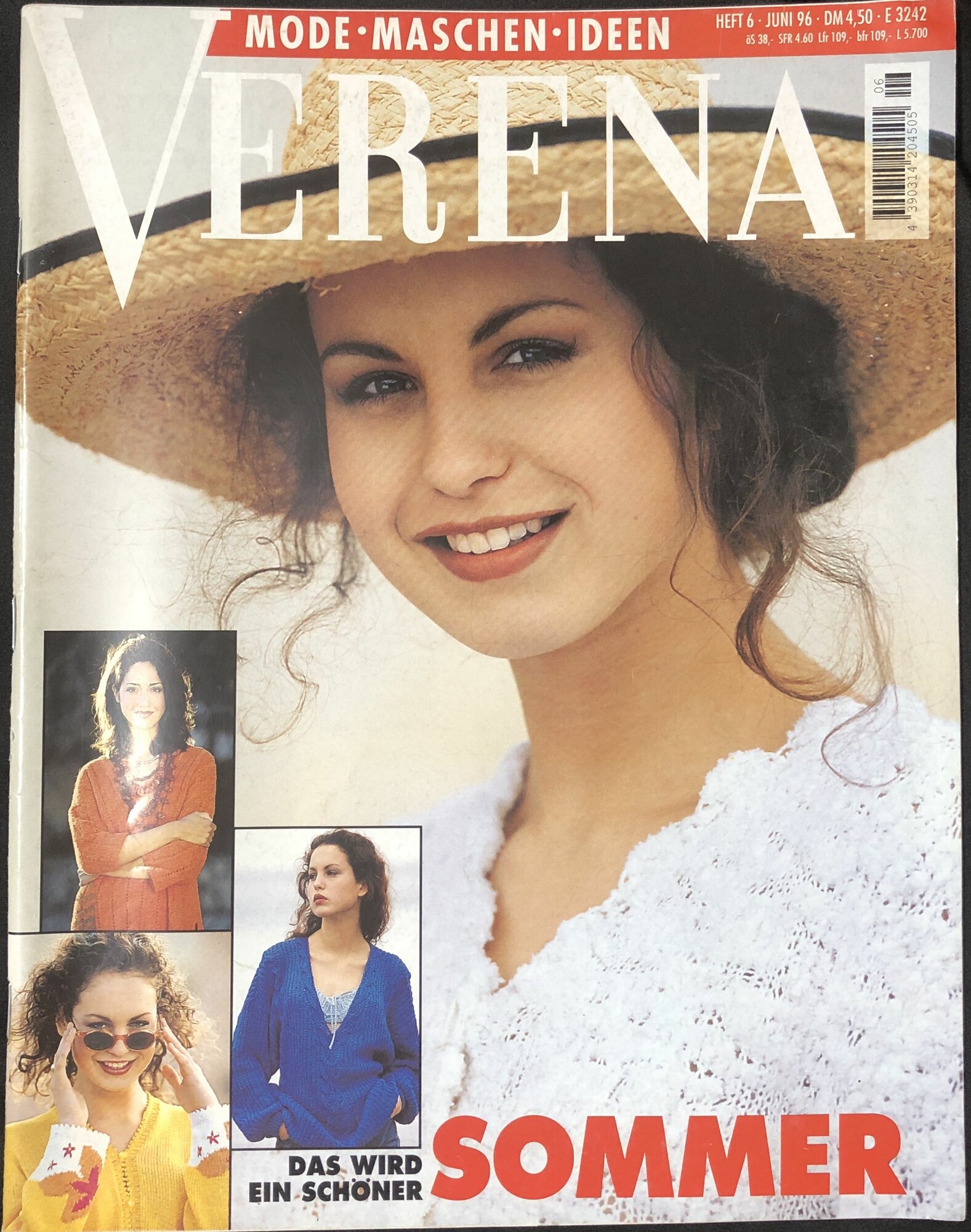 Журнал Верена (VERENA) вязание июнь 6 1996 на немецком # 38 У