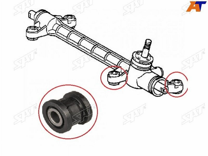 . SAT Сайлентблок рулевой рейки TOYOTA RUNX, ALLEX, SPACIO 00-06, COROLLA, FIELDER 00-12, AXIO, ALTIS 06-12, WILL
