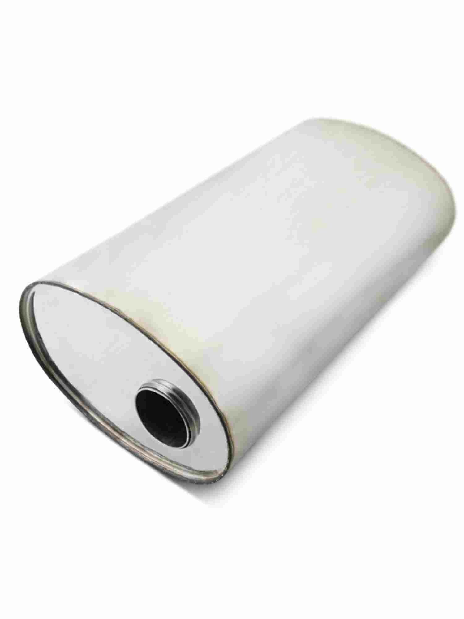 Глушитель «belais» Z - строение с камерой, вход Ø55 мм - выход Ø55 мм, овал 145*220 мм, длина 450 мм (нержавеющая сталь) belais #19446