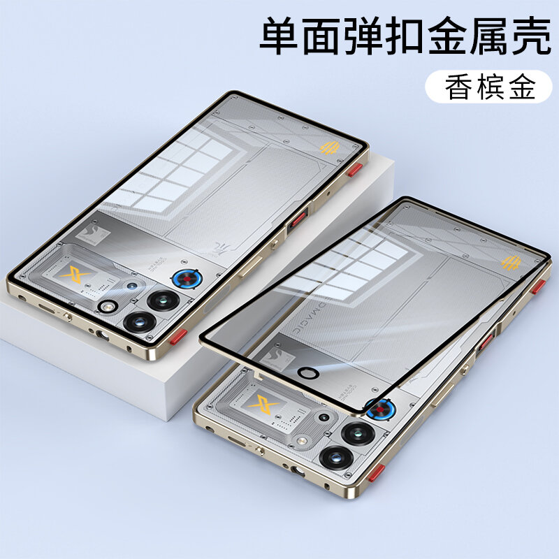 Чехол для RedMagic 10 Pro Plus Чехол RedMagic 10 Pro+ и Nubia Red Magic 10 Pro, глянцевая поверхность, металл, пластик, защита камеры, ударопрочный, Nubia, Nubia RedMagic 10 Pro, Redmagic 10 Pro+