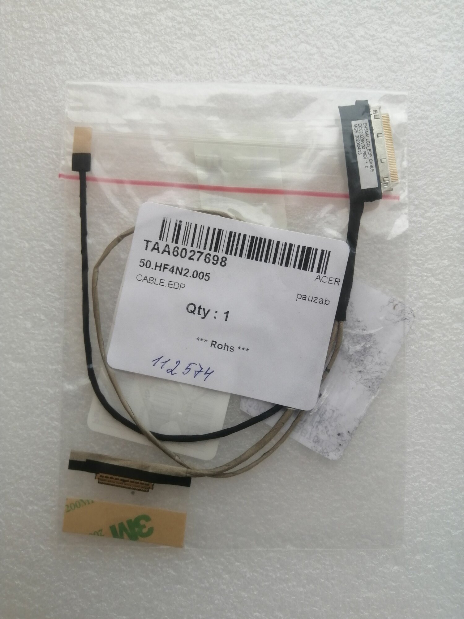 Шлейф матрицы для ноутбука Acer A515-43 50. HF4N2.005