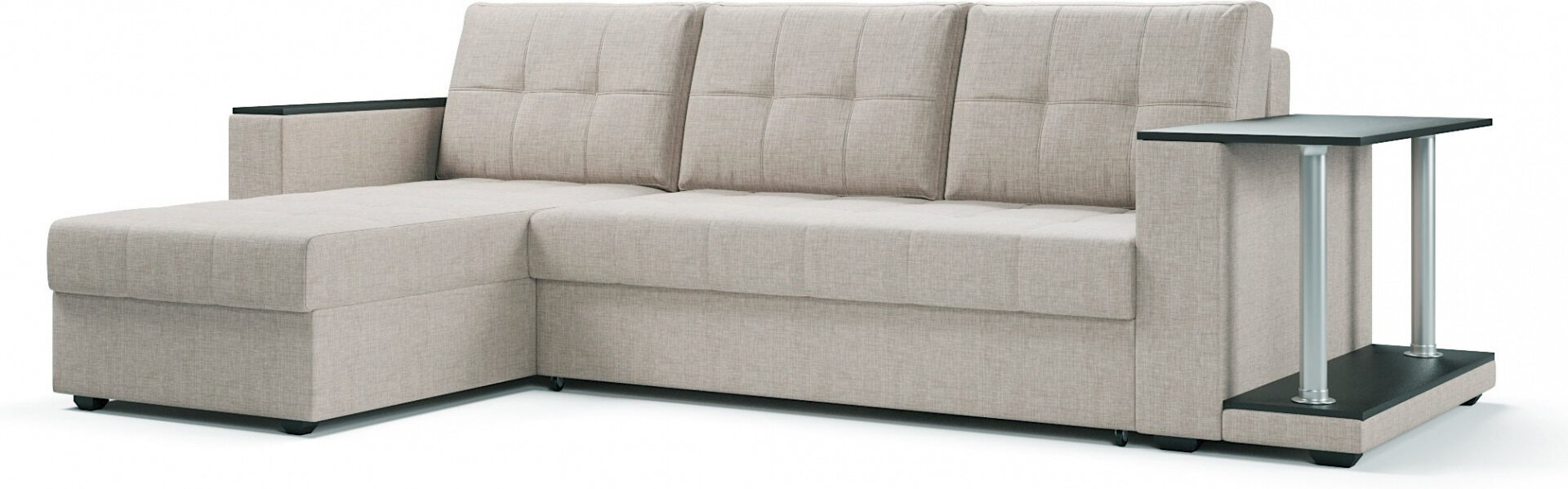 Угловой диван Атланта Люкс со столиком Savana ivory