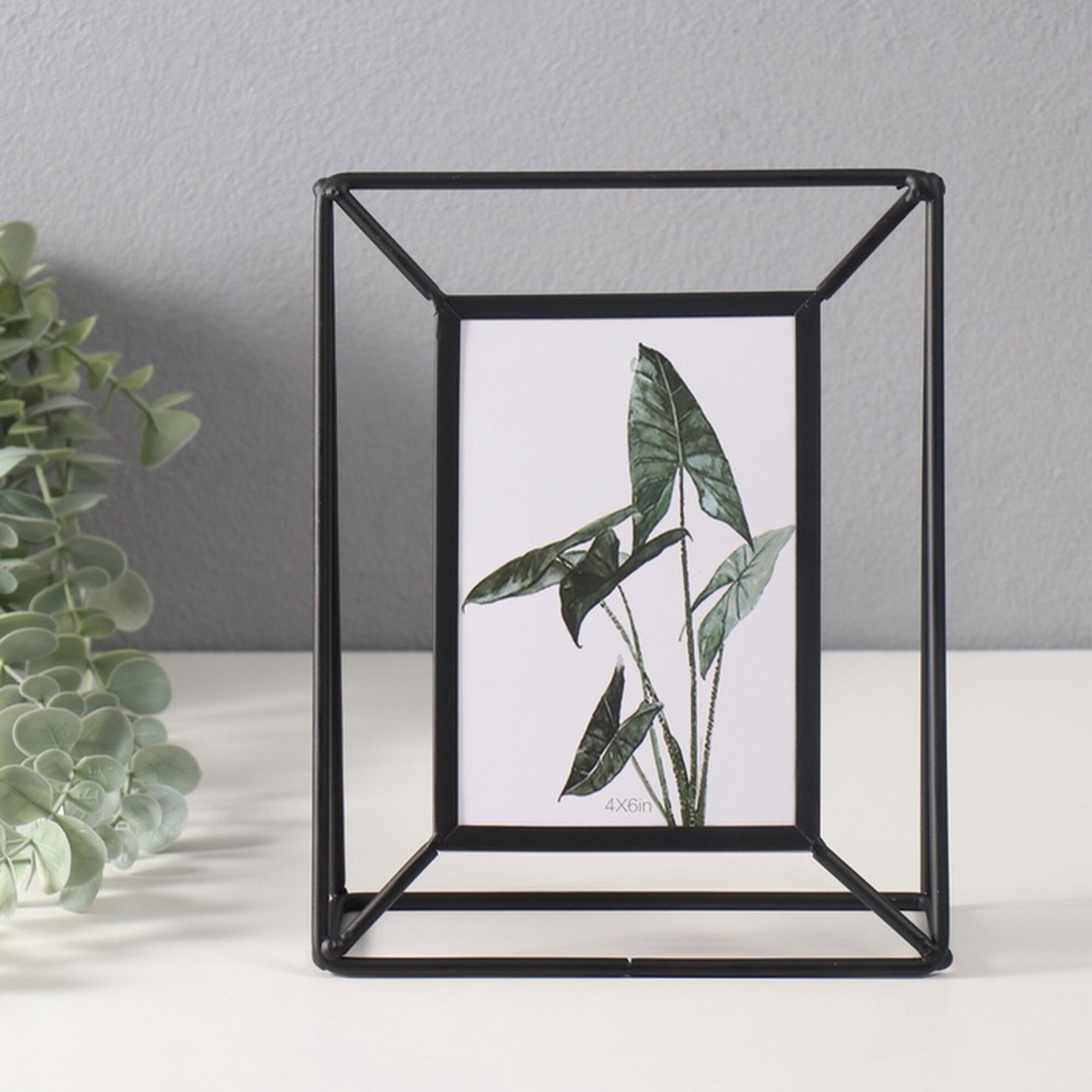 Фоторамка металл на 1 фото 10х15 см "Лофт. Пространство" чёрная 22х17,3х6,5 см