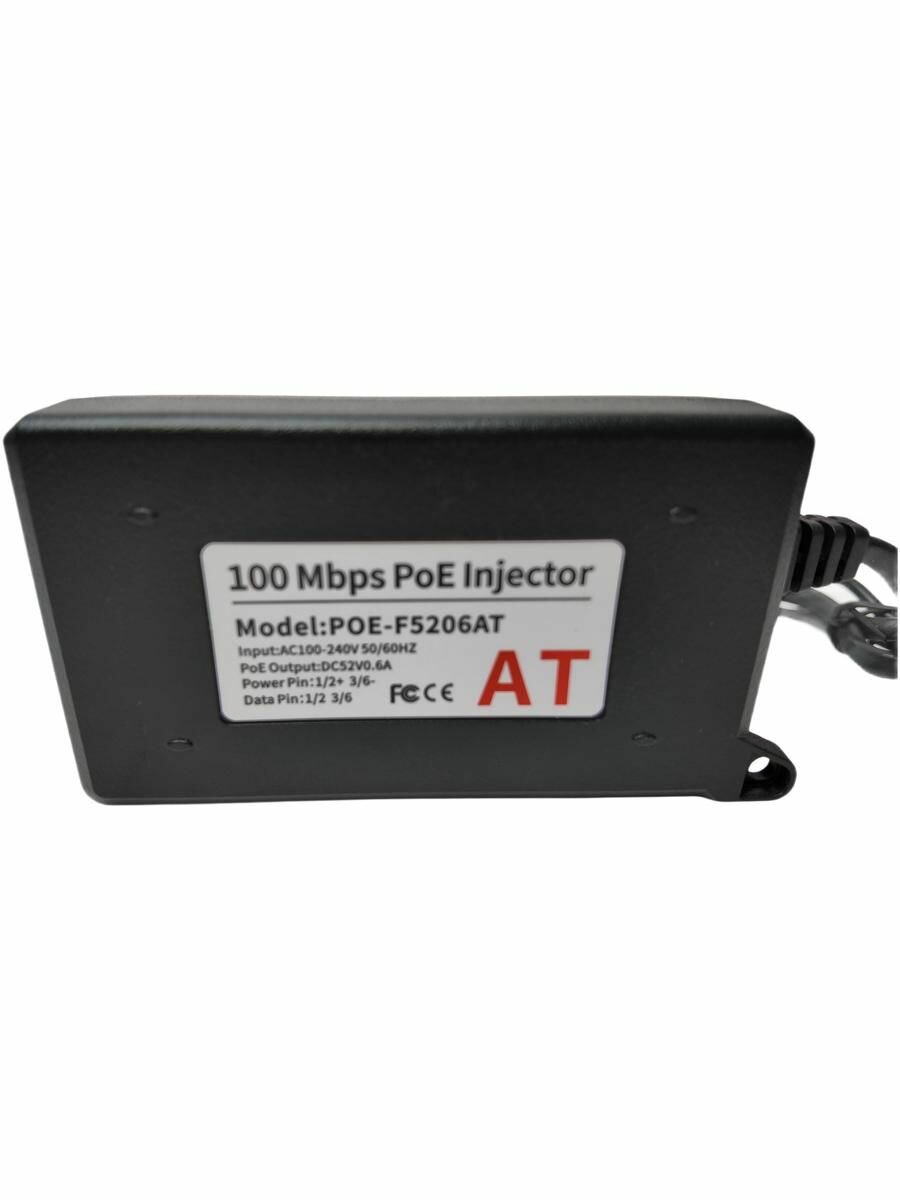 POE Инжектор F5206AT 10/100 Мбит/с AC (вход): 110-240 В PoE выход: 48 В, 0.5A