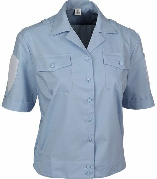 Рубашка форменная-М женская кор. рукав св. голубая