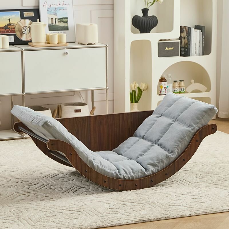 Кресло качалка для взрослых садовое, маятник с металлическим каркасом для дома и отдыха, серое