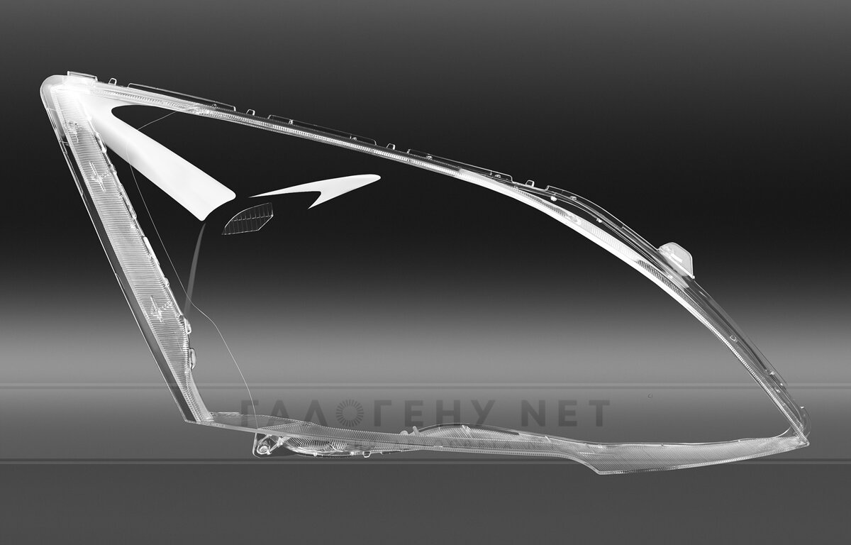 Стекло фары для Honda CR-V 3 (2006-2012), правое, поликарбонат