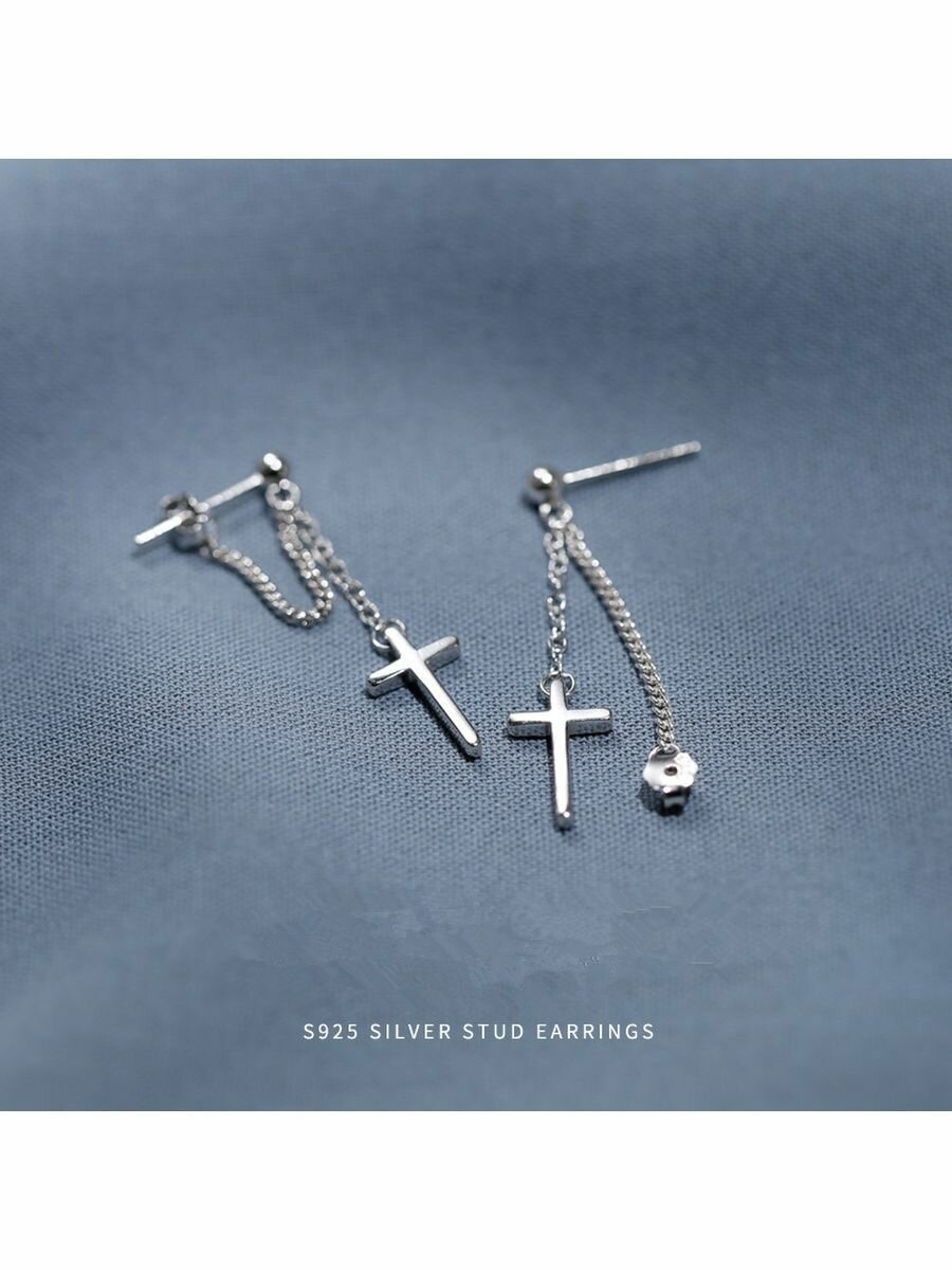 Серьги пусеты, кристалл