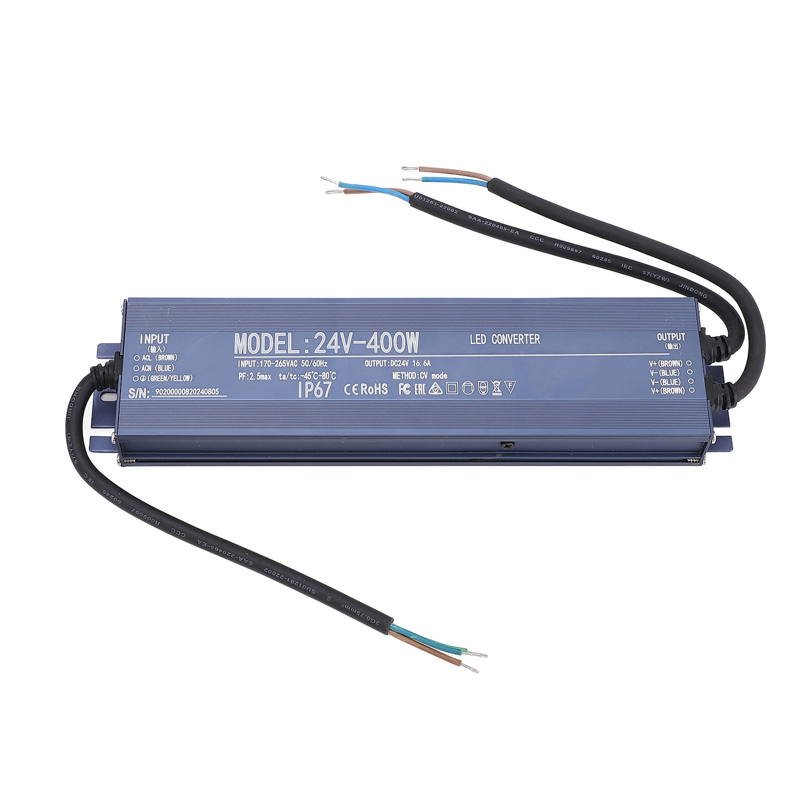 Водонепроницаемый БП IP67 400Вт AC170-265V DC24V 16.6A